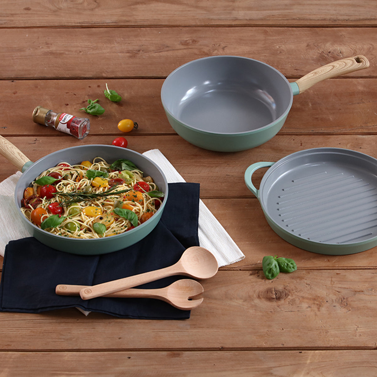 Neoflam Retro 28cm Fry Pan Induction Green Demer