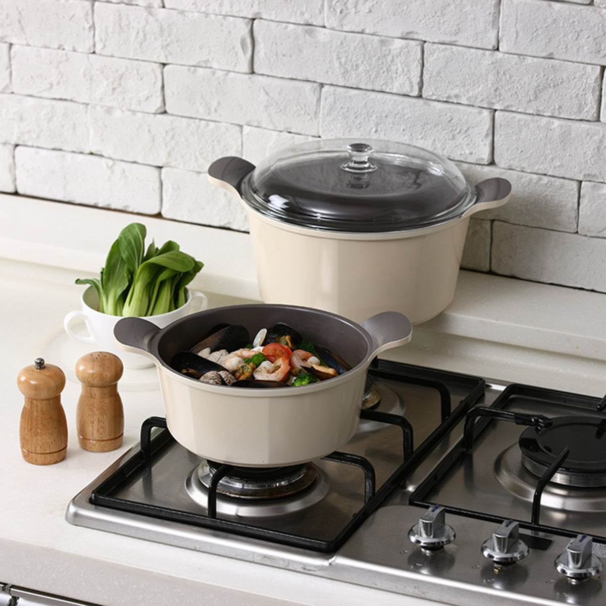 Neoflam Retro Sherbet 26cm wok / Chef Pan Induction Peach