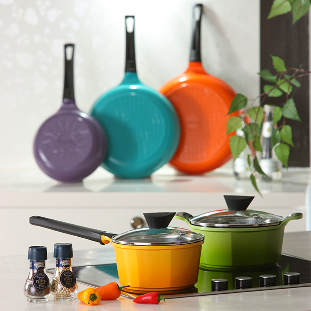 Neoflam Venn 24cm Low casserole Induction Turquoise