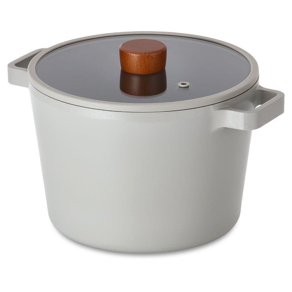 Neoflam Fika Reserve 22cm Deep Stockpot Induction with Silicon Rim Gla