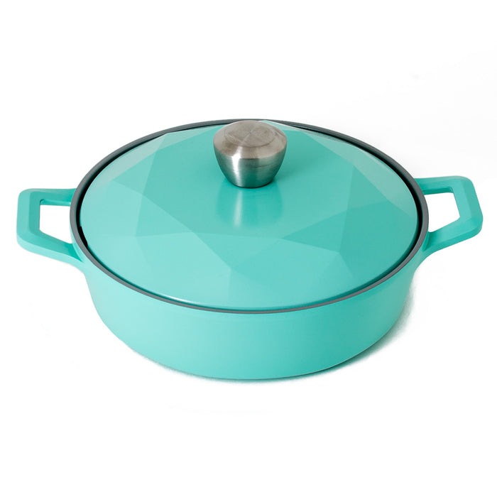 Neoflam Carat 24cm Low Casserole NON Induction with Die-Cast Lid Mint